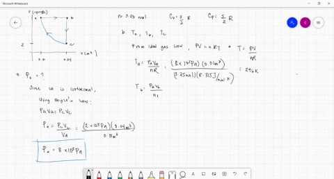 the graph in fig p1936 shows a pv diagram for 325 mol of ideal helium ...