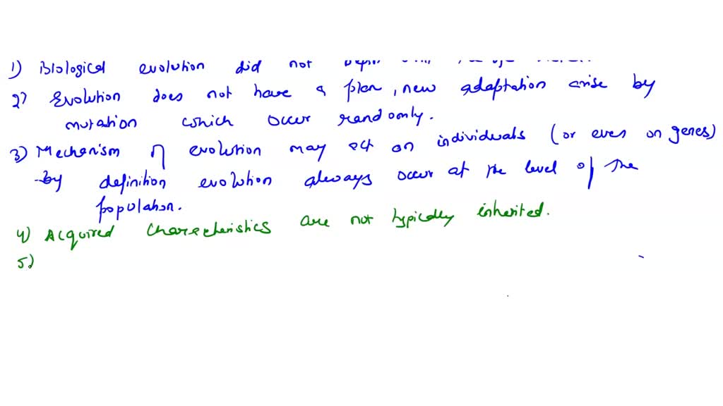 Solved On The Left Are Several Misconceptions About Evolutionary Theory The Labels On The