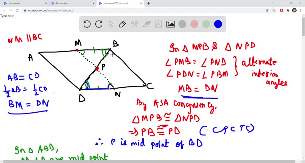 VIDEO solution: Let M and N be the midpoints of segments AB and CD ...