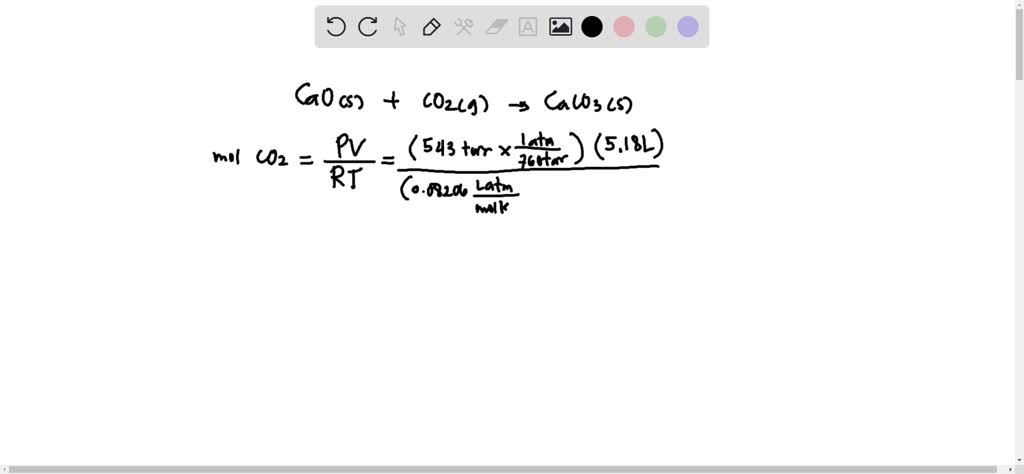 SOLVED: How many grams of calcium carbonate (CaCO3) form if 5.18 L of ...
