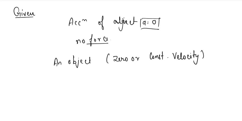 Solved Suppose That The Acceleration Of An Object Is Zero Does This