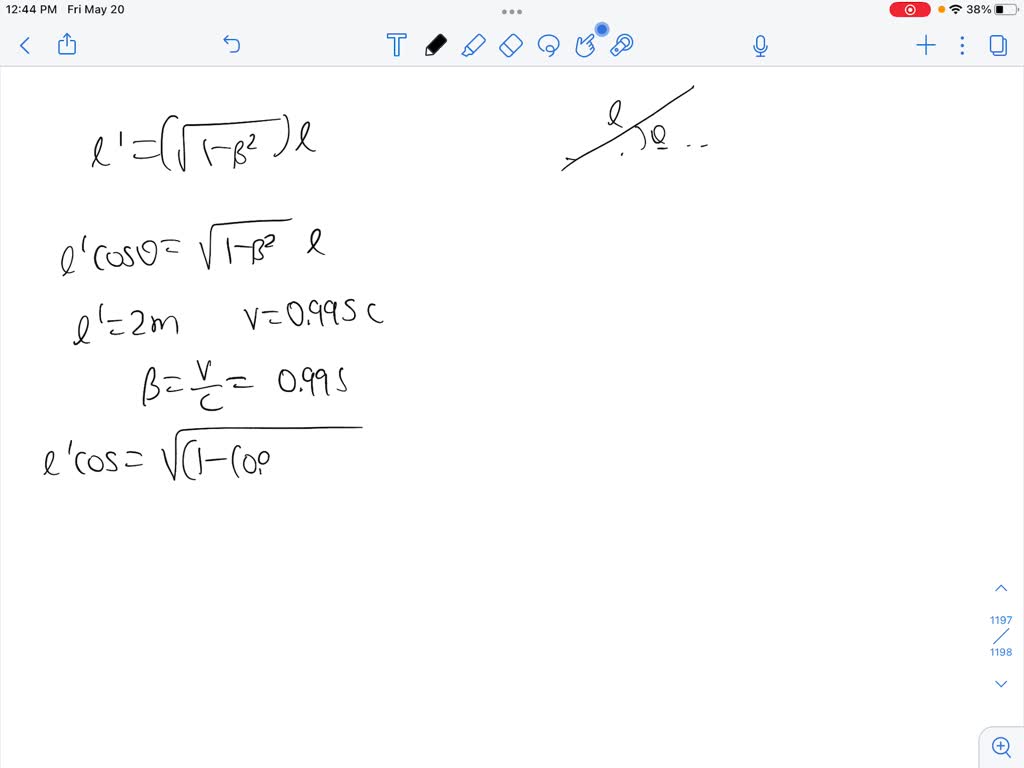SOLVED: A moving rod is observed to have a length of 2.00 m and to be ...