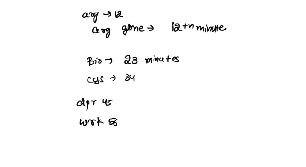 SOLVED: In order to determine the overall chromosome map for E. coli ...