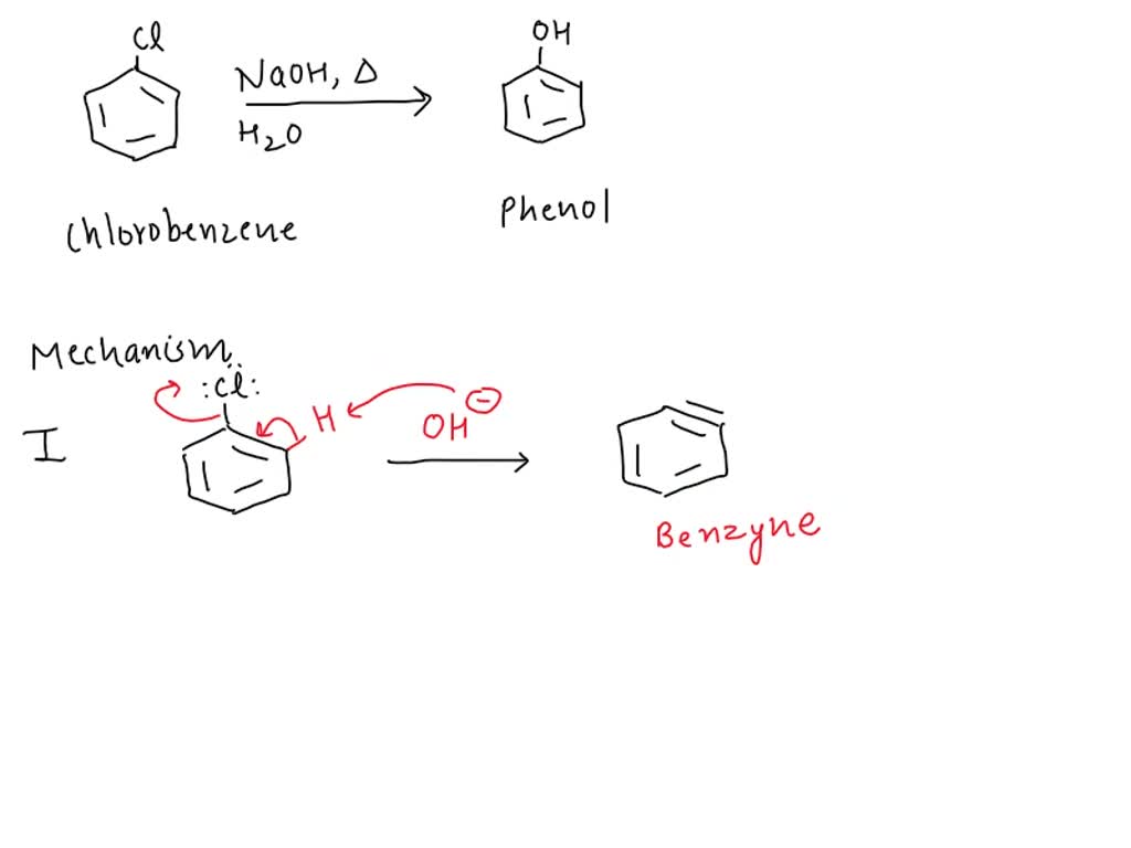 SOLVED: Provide a mechanism for the reaction of chlorobenzene with ...