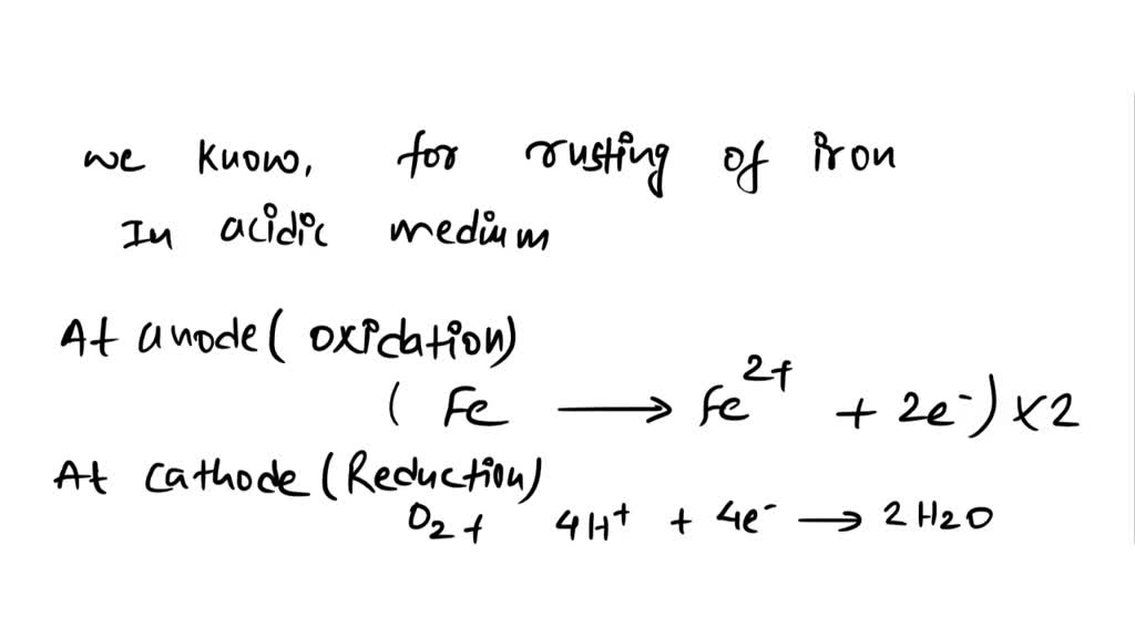 SOLVED: Rusting refers to the formation of meta oxides when metals are ...