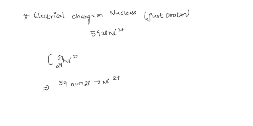 SOLVED: The electrical charge on the nucleus (from just the protons) of ...