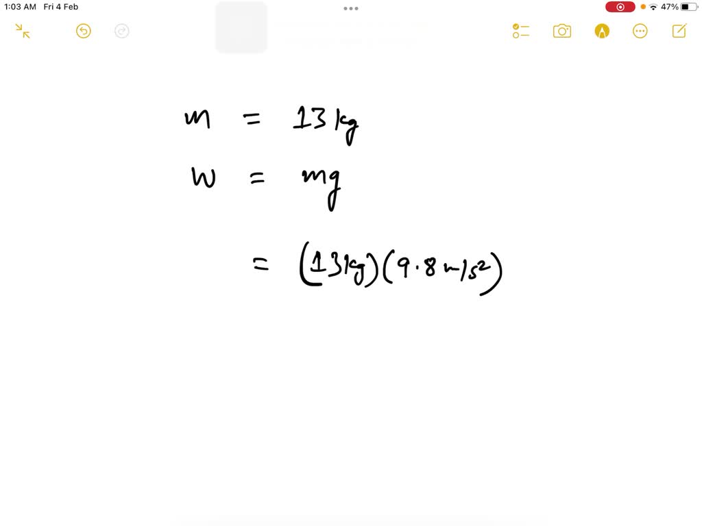 SOLVED: What is the weight of an object with a 13kg mass?