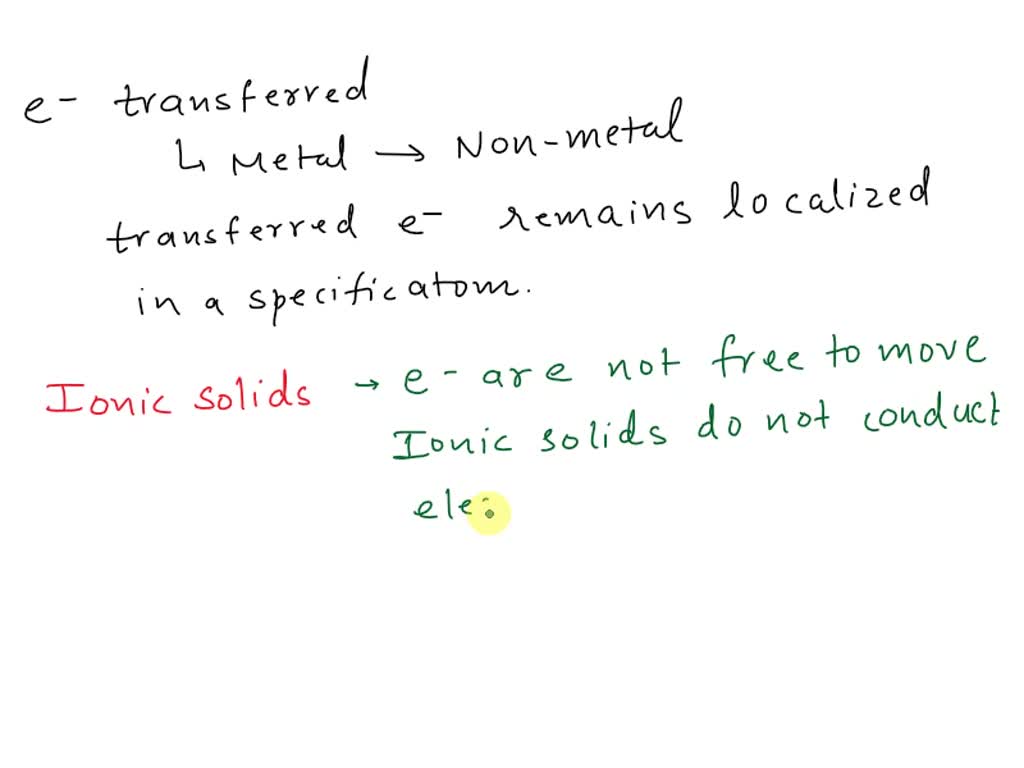 SOLVED: How does the ionic bonding model explain the nonconductivity of ...