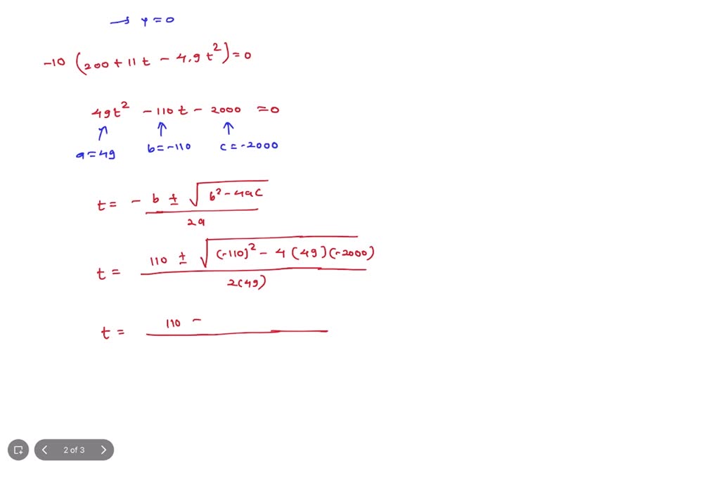 Solved Texts The Vertical Position Height Of An Object Is Given By