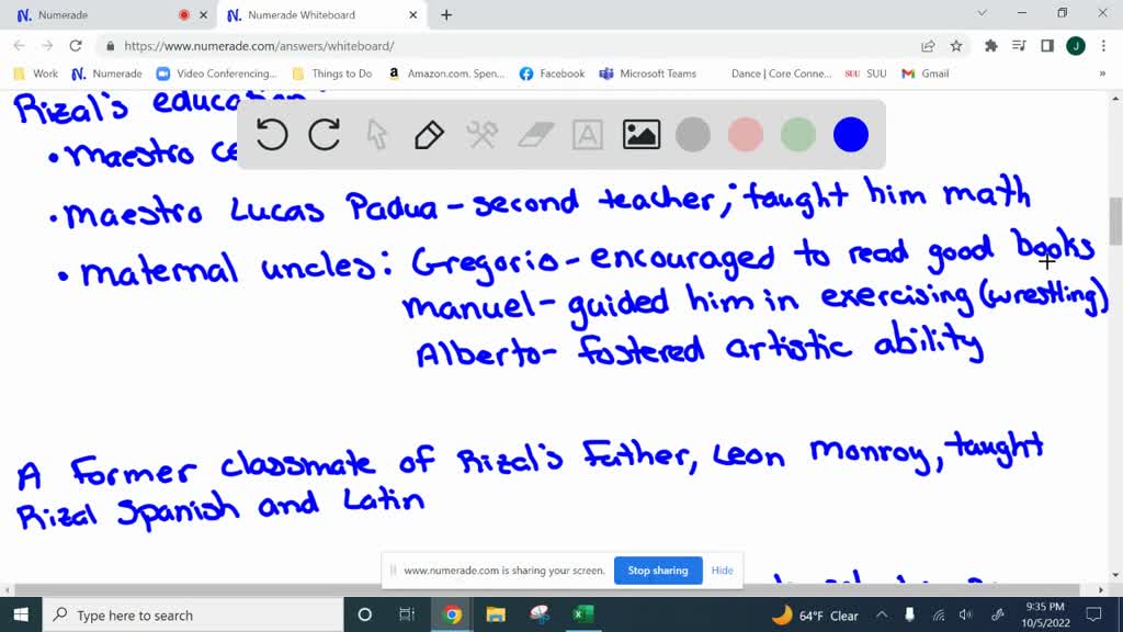 SOLVED: The poem written by Rizal which revealed his longings for his ...