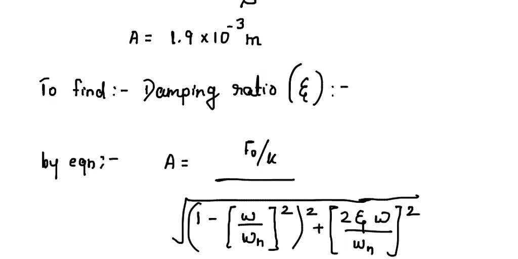 SOLVED: A 110 kg machine is mounted on an elastic foundation with ...