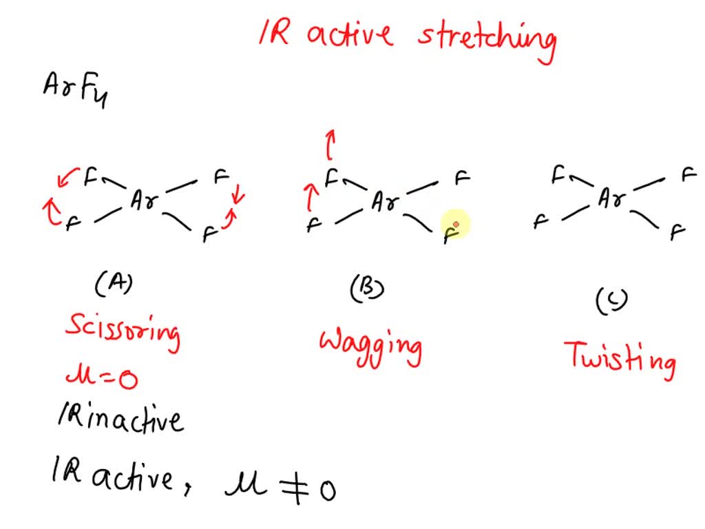 SOLVED: The two common types of vibrational motion observed in IR ...