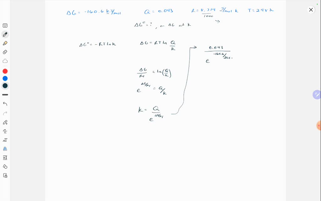 SOLVED: Calculate the ΔG° at 298 K for the reaction 2NO2(g) N2O4(g) if ΔG°f of NO2 and N2O4 are ...