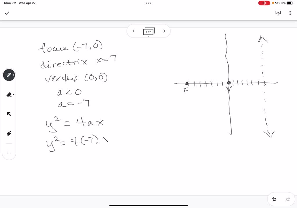 SOLVED: Find the equation of the parabola described below Find the two ...