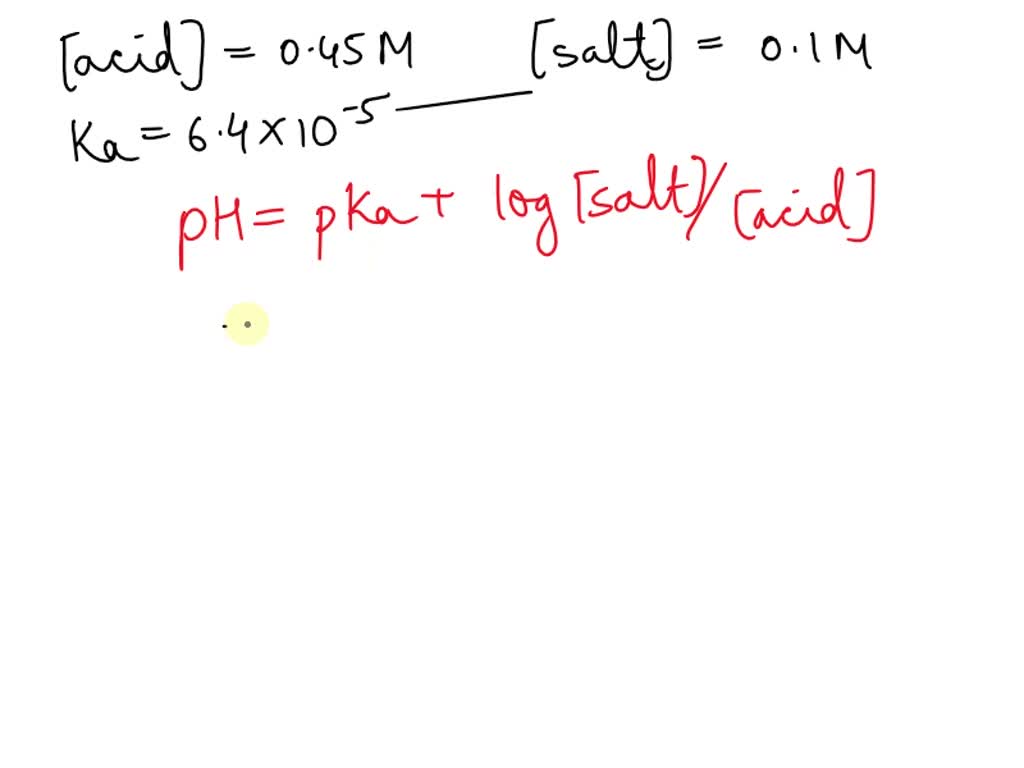SOLVED: What is the pH for a buffer that consists of 0.45 M CH3COOH and 0.35 M CH3COONa? Ka of ...
