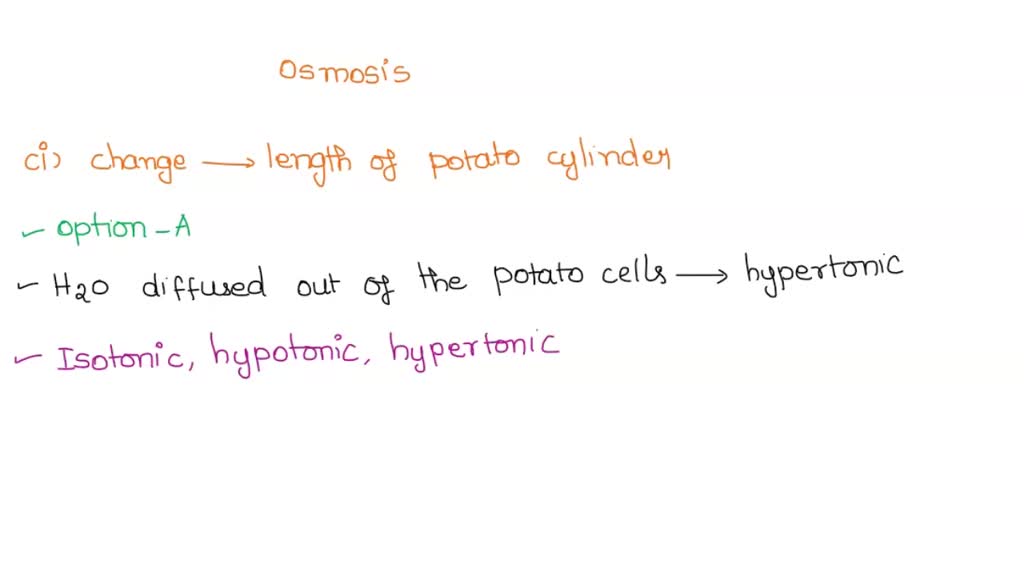 SOLVED: An experiment was conducted to observe osmosis using salt ...