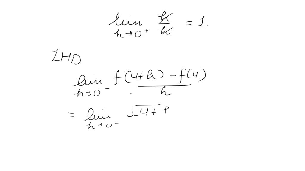SOLVED: Compute the right-hand and left-hand derivatives as limits and ...