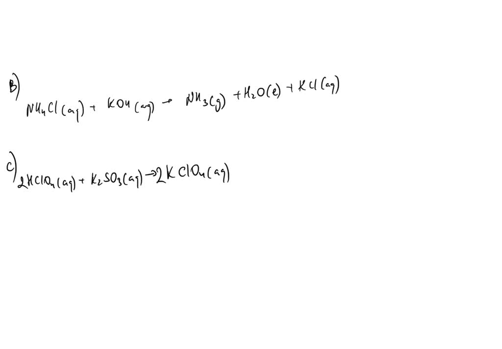 SOLVED: Complete and balance each of the following equations for gas ...