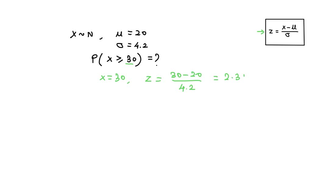 SOLVED: Assume that x has a normal distribution with the specified mean ...