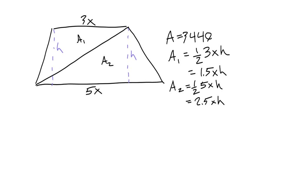SOLVED: The area of a trapezoid is 3440 square cm and the lengths of ...