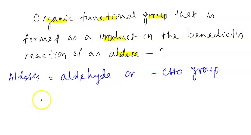 SOLVED: Question 1 Please write the name of functional group ol product ...