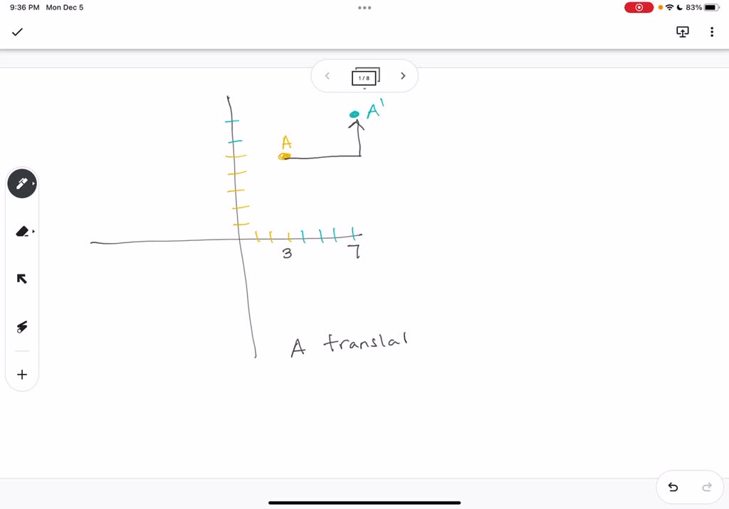SOLVED: 4A' B' C' is the image of ABC under 3 translations. B8 Determine the translation: Use ...