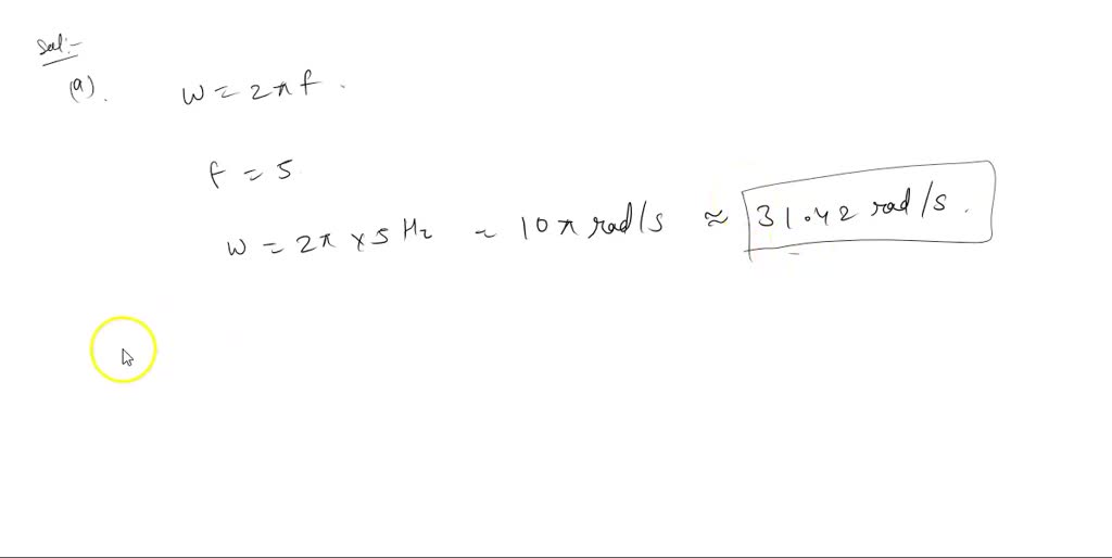 SOLVED: x=0 and t=0. (a) Determine the angular frequency for this wave ...