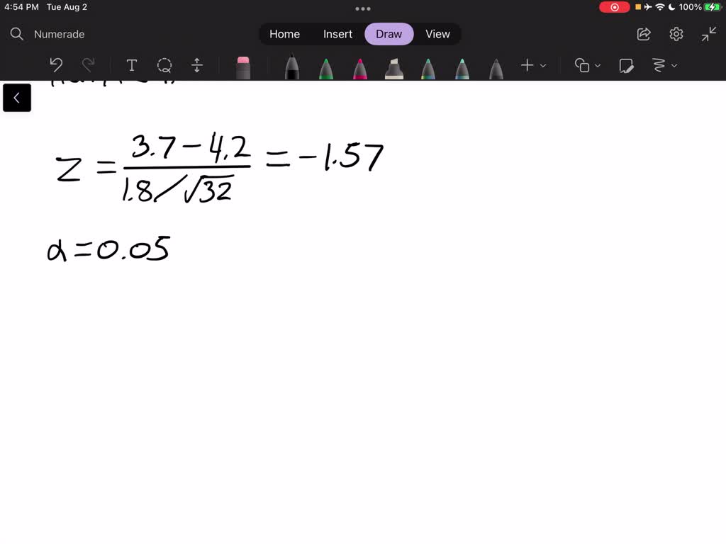 Solved A Sample Mean Sample Size And Population Standard Deviation Are Given Use The One