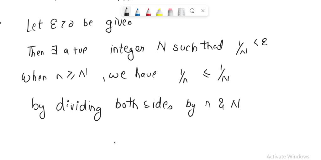 SOLVED: Use the formal definition of the limit of a sequence to prove the following limits. limn ...