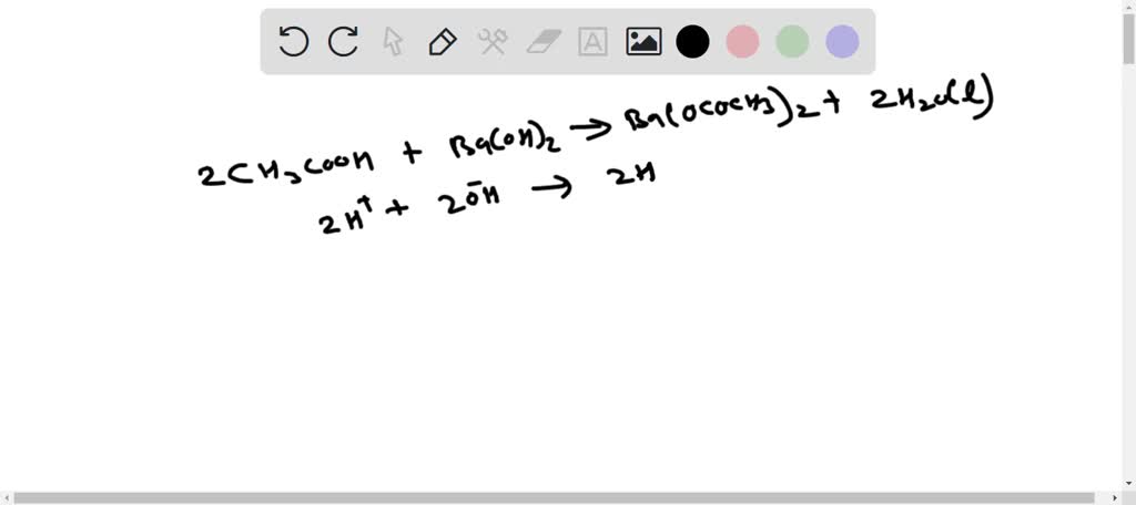SOLVED: Enter the net ionic equation representing aqueous acetic acid neutralized by aqueous ...