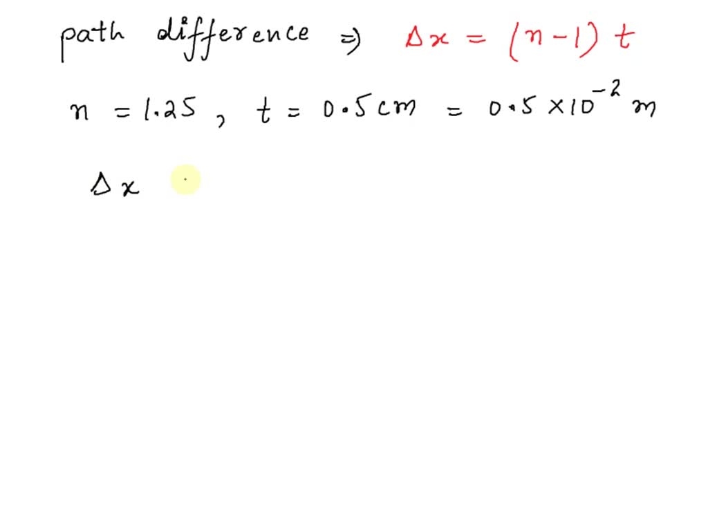 SOLVED: find the expression of the optical path difference between two beams emerging from the ...