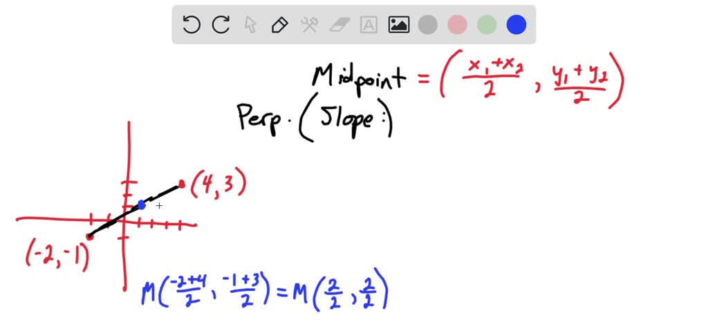 SOLVED: The perpendicular bisector of AB is a line that passes through ...