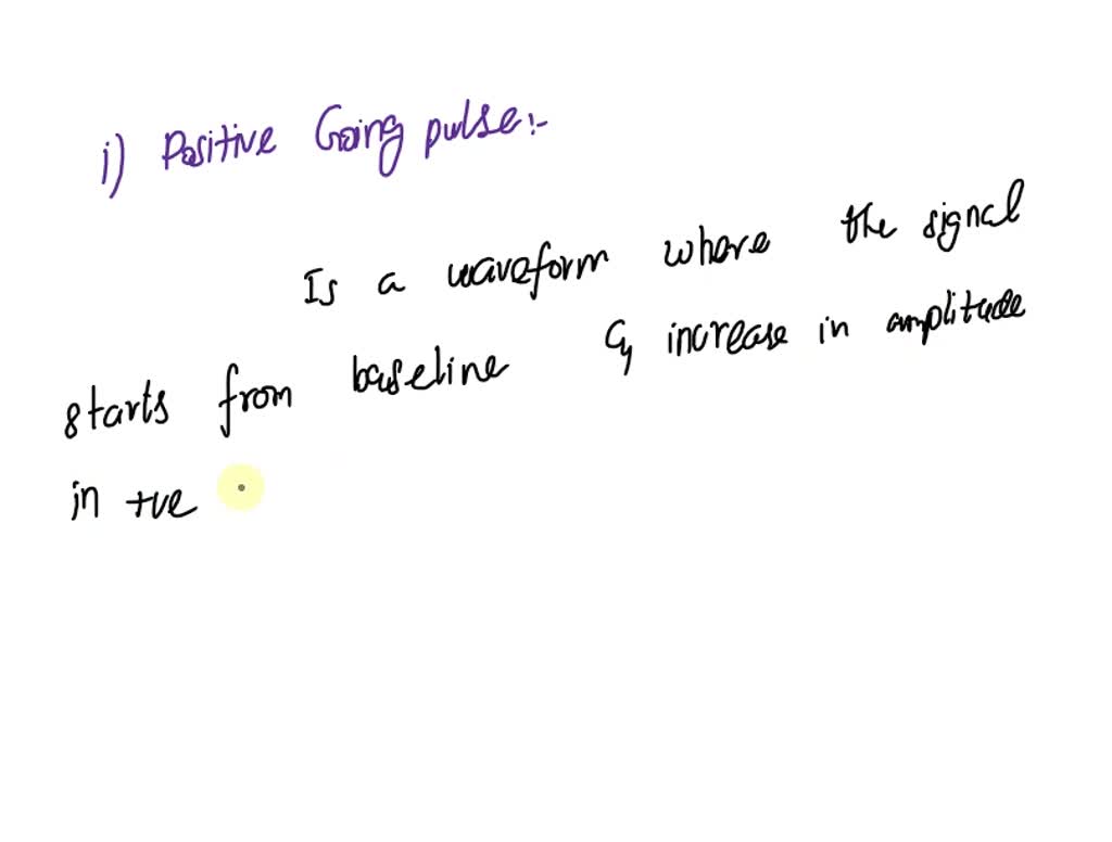 SOLVED: Differentiate between positive going pulse and negative going ...