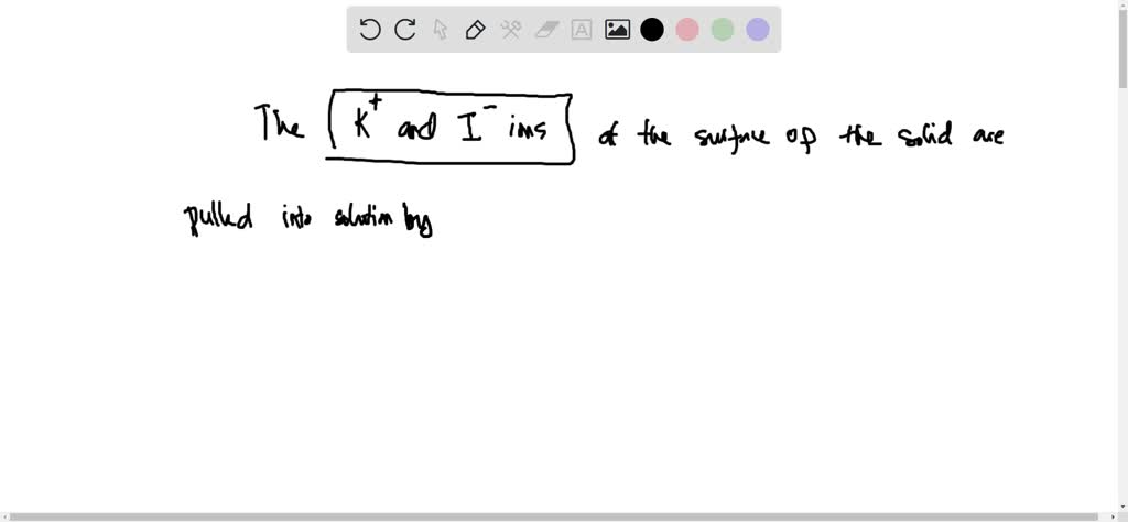 SOLVED:Describe the formation of an aqueous KI solution, when solid KI ...