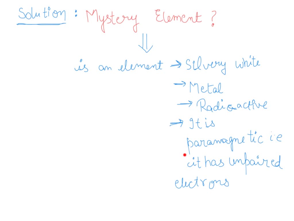 SOLVED: Why are some of the mystery elements easier to identify than ...