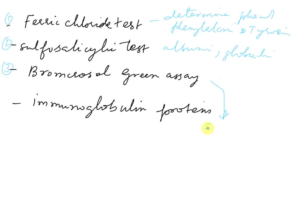SOLVED: CLINICAL CHEMISTRY: AMINO ACIDS PROTEINS LAB Part I: Ferric ...