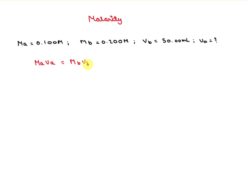 SOLVED: How many mL of 0.1MHCl are required to react completely with 5mL of 0.1M NaOH ? 2.How ...