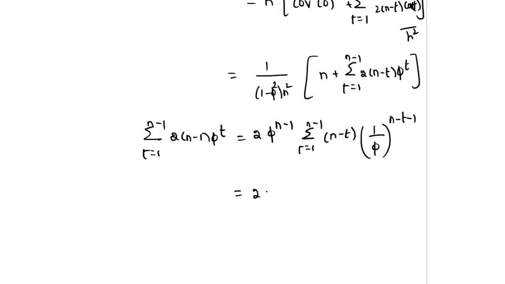 Solved The Stochastic Time Series Model Is Defined As Follows Xt 0