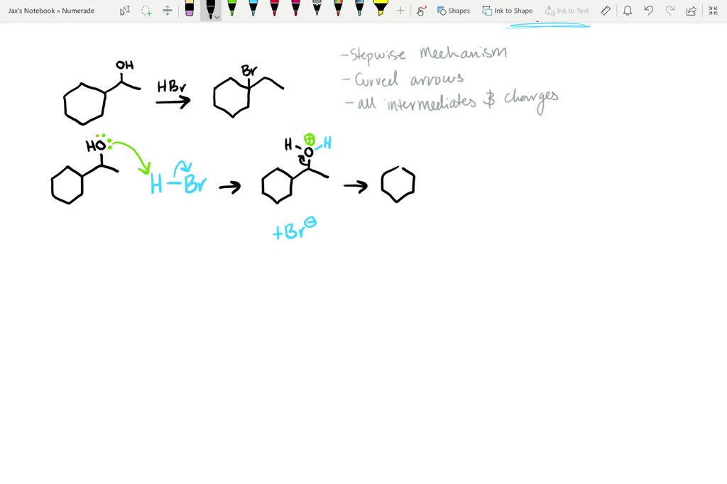 VIDEO solution: 2.a. Draw a curved arrow mechanism for the following reaction. Show all ...