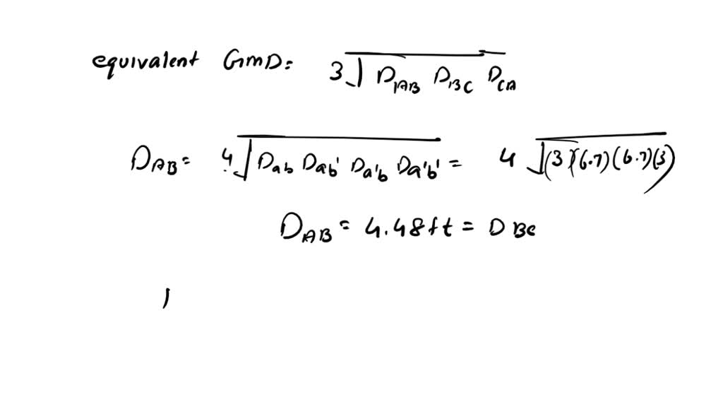 SOLVED: A double circuit 3-phase transmission line has a horizontal ...