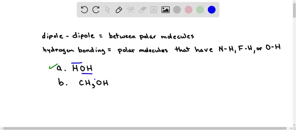 SOLVED: QUESTION Which molecule IS capable of hydrogen bonding ...