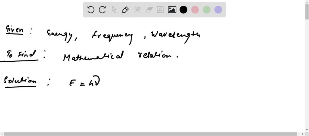 SOLVED: what is the mathematical relationships between energy ...
