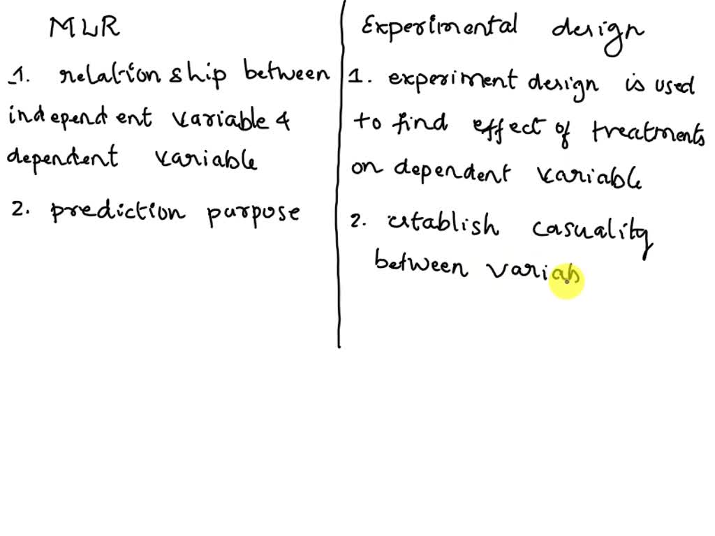 SOLVED: What is the difference between multiple regression and ...