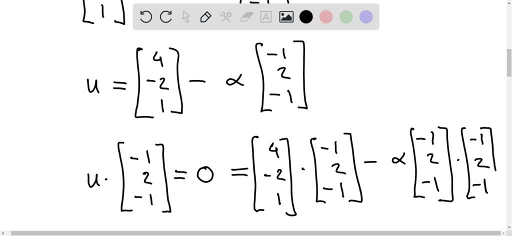 SOLVED: Let v [=z | W span '([3]) Determine the orthogonal ...