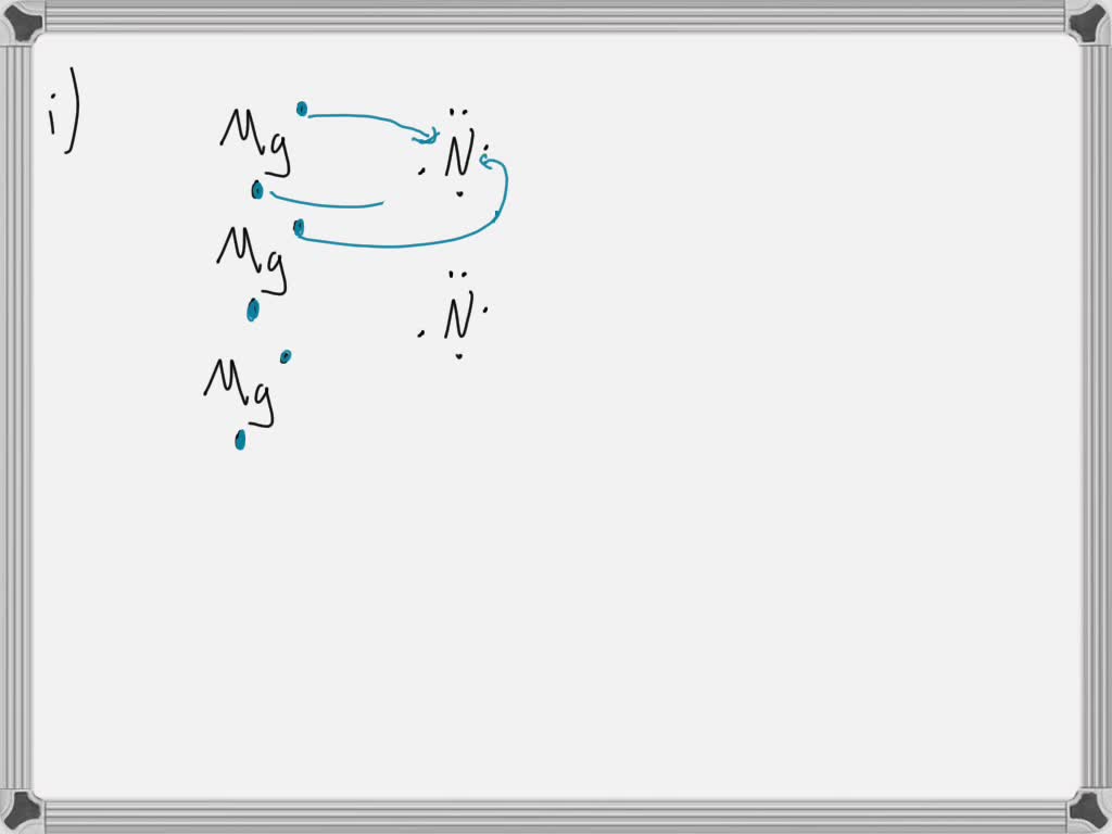 Solved Use Lewis Symbol To Diagram The Reactions Between I Mg And N Ii Ca And Br