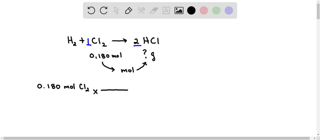 SOLVED: 23.8 g of CH4 is added to 1.75 mol Cl2 . According the the ...