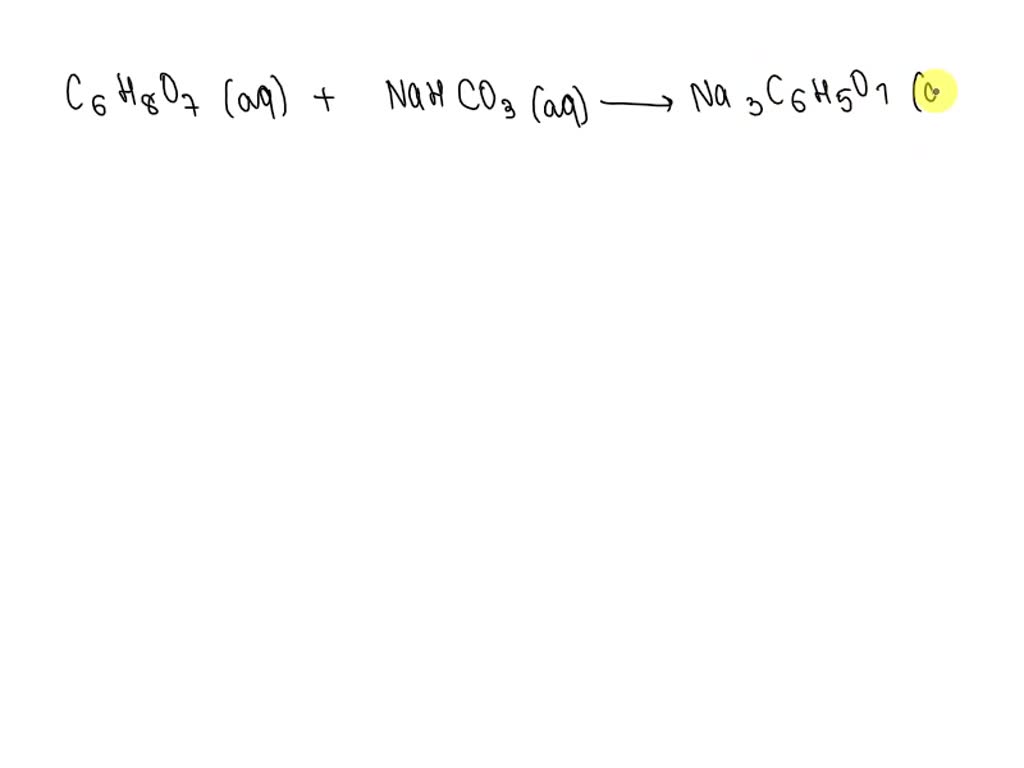 Write a balanced chemical equation for the neutralisation of citric ...