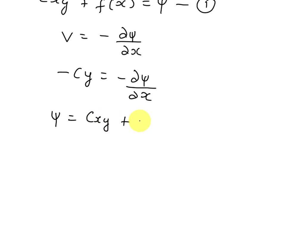 SOLVED: Consider a velocity field where the x and y components of ...
