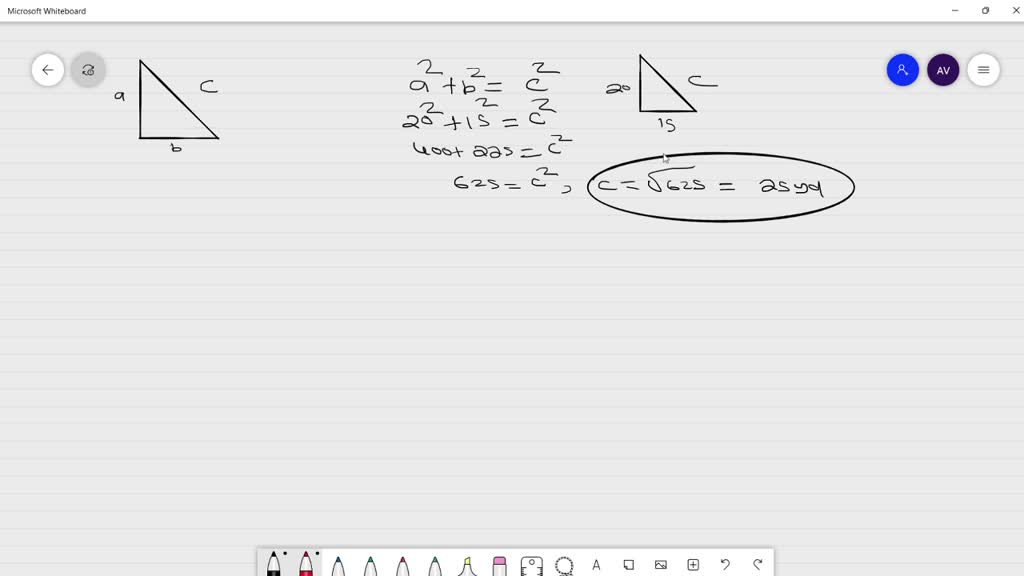 SOLVED: '(a) Use the Pythagorean theorem to determine the length of the ...