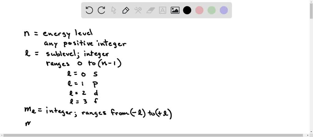 SOLVED: Give the set of four quantum numbers that could represent the ...